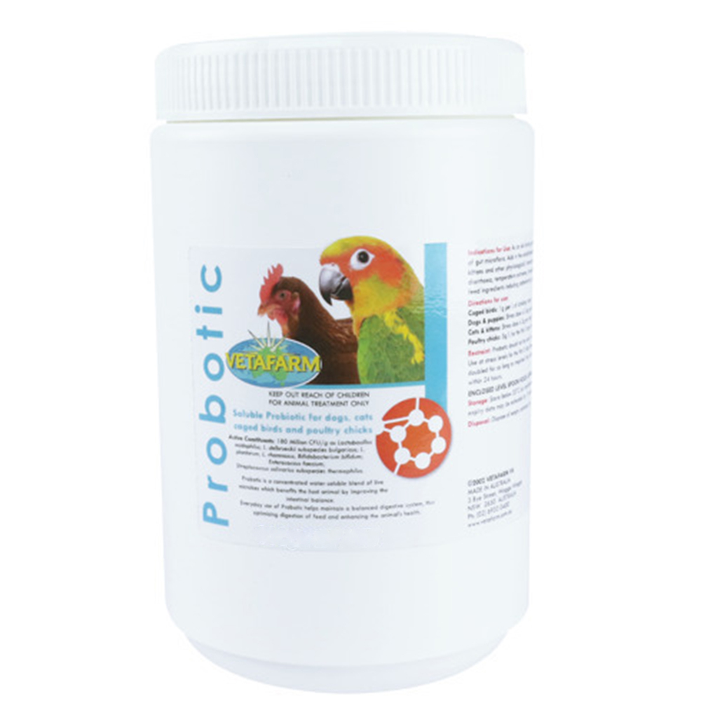 Vetafarm Probotic Bird Food Water Additive Supplement Vitamins 90g