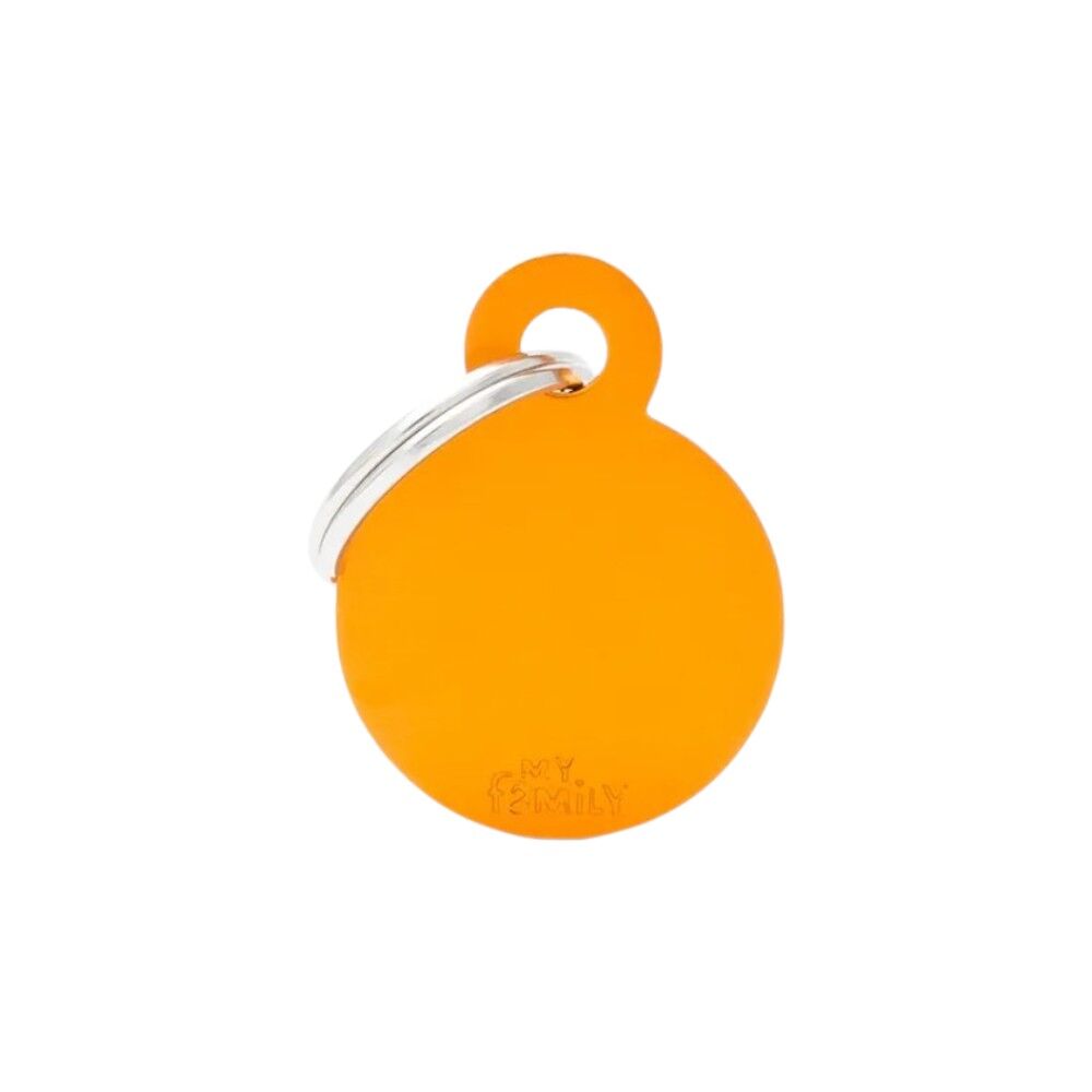 My Family Basic Circle ID Tag Dog & Cat Collar Accessory Small - 2 Colours