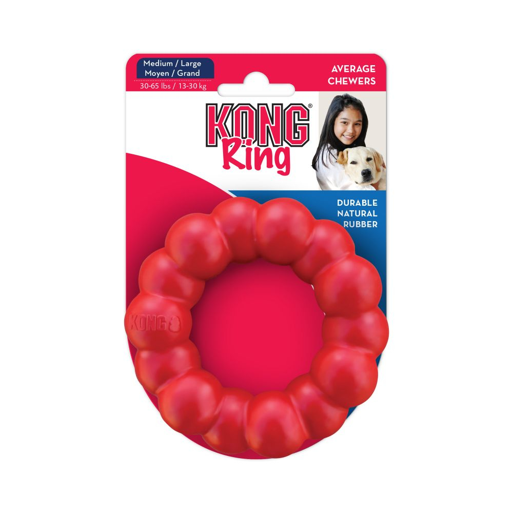 KONG Dog Ring Toy Red - 2 Sizes - Kong