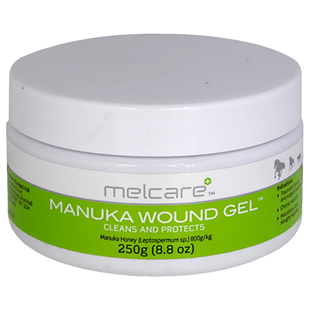Melcare Manuka Animal Cleans & Protects Wound Honey Gel Tub - 2 Sizes