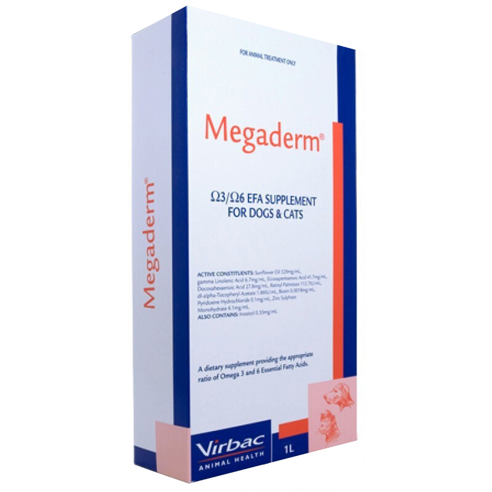 Virbac Megaderm Dogs & Cats Essential Fatty Acid Supplement - 2 Sizes