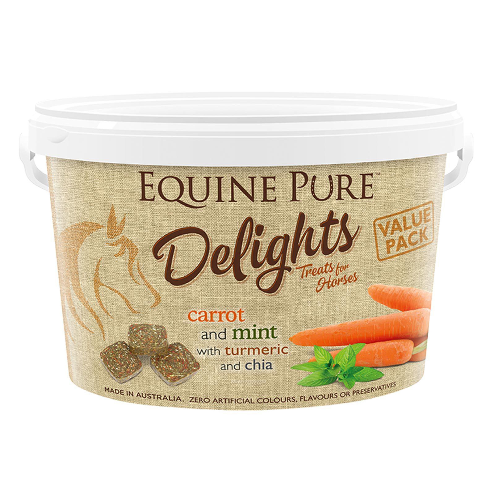 Equine Pure Delights Carrot & Mint Horse Treats - 2 Sizes