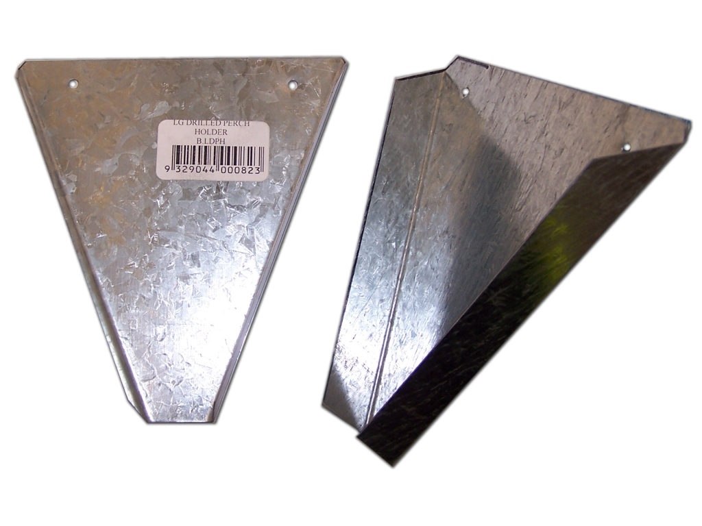 iPetz Galvanised Pair Drilled Perch Holders w/ Holes - 3 Sizes