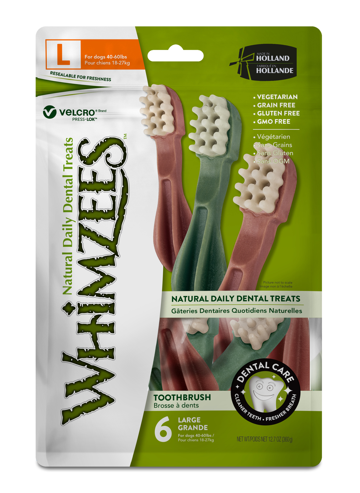 Whimzees Toothbrush Dental Care Dog Treat Value Bag - 4 Sizes