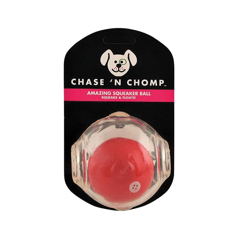 Chase N Chomp Amazing Squeaker Ball Dog Toy - 2 Sizes