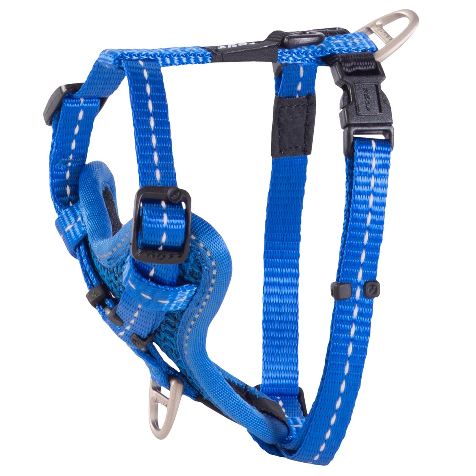 Rogz Control Stop-Pull Dog Harness Padded Blue - 4 Sizes