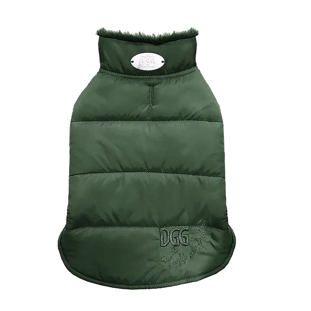 Dog Gone Gorgeous Puffer Stylish Fleece Jacket Hunter for Dogs - 4 ...