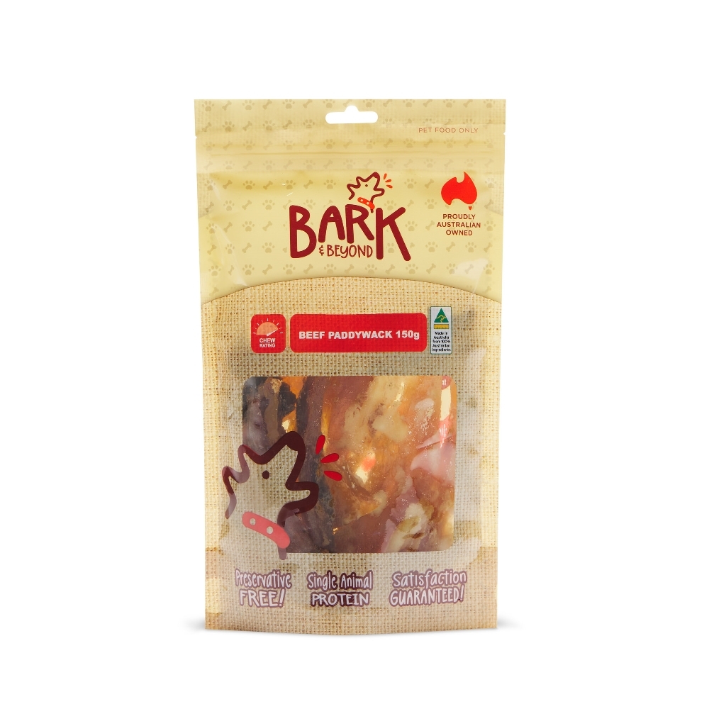 Bark & Beyond Beef Paddywack Natural Pet Dog Tasty Chew Treats - 2 Sizes