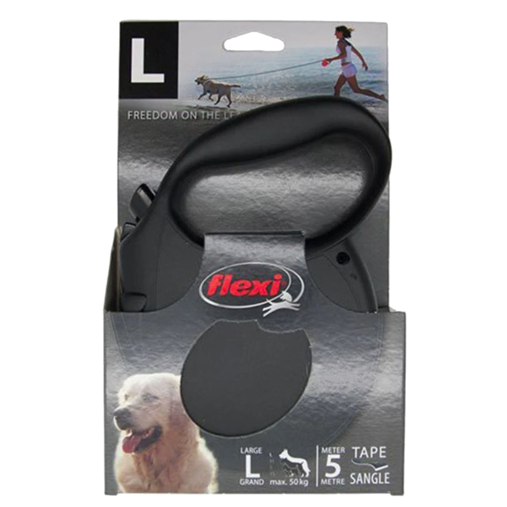 Flexi Standard 5m Tape Retractable Pet Dog Safety Lead Large - 3 Colours