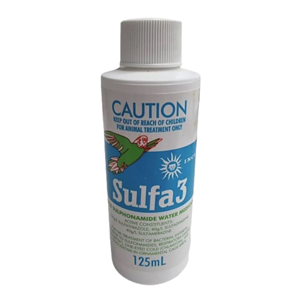 Inca Sulfa 3 Triple Sulphonamide Water Medicant Treatment for Birds - 2 ...