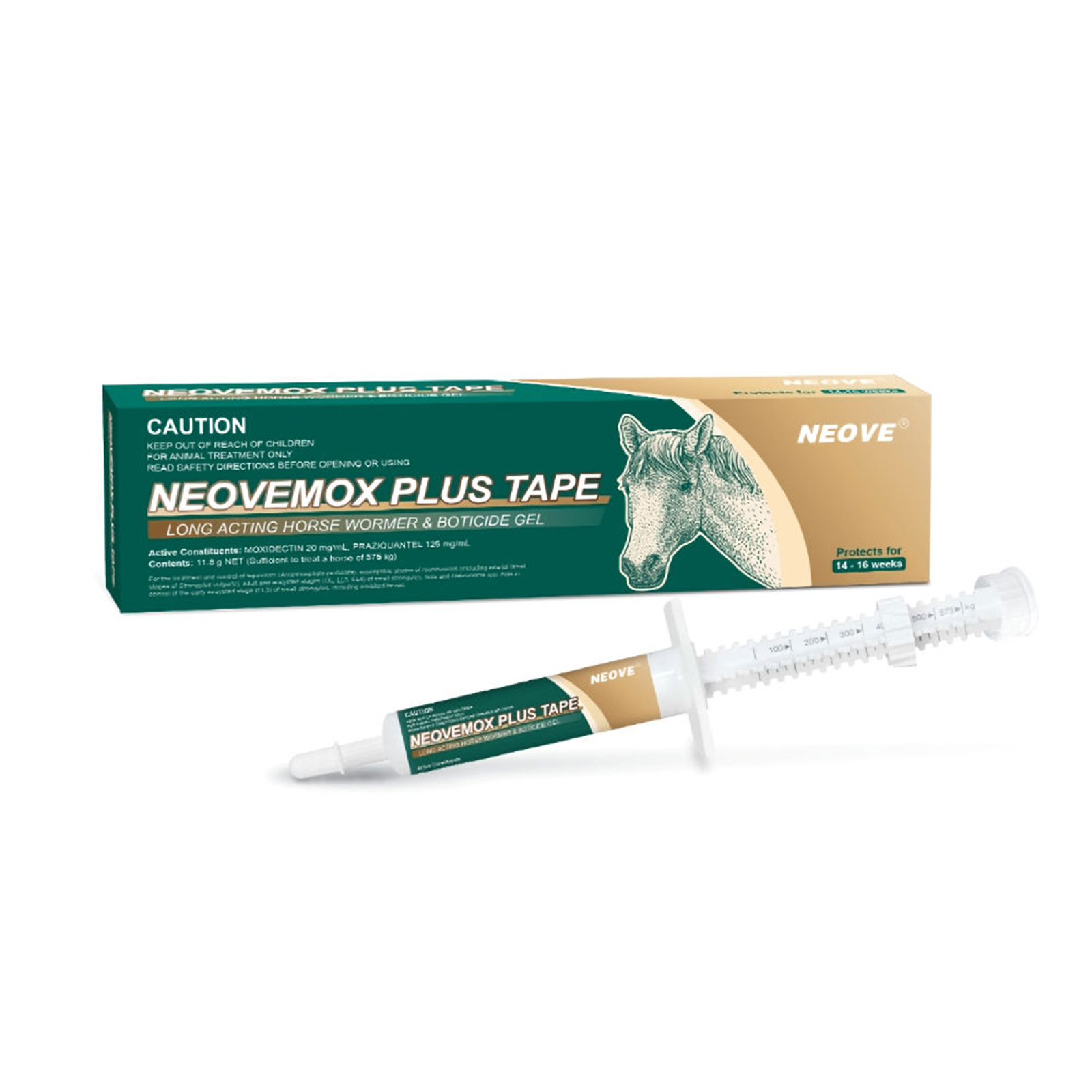Neovemox Plus Tape Long Acting Horse Wormer & Boticide Gel - 2 Sizes
