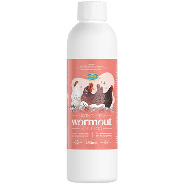 Vetafarm Laying Hen Wormout In-Water Wormer Solution for Laying Poultry ...