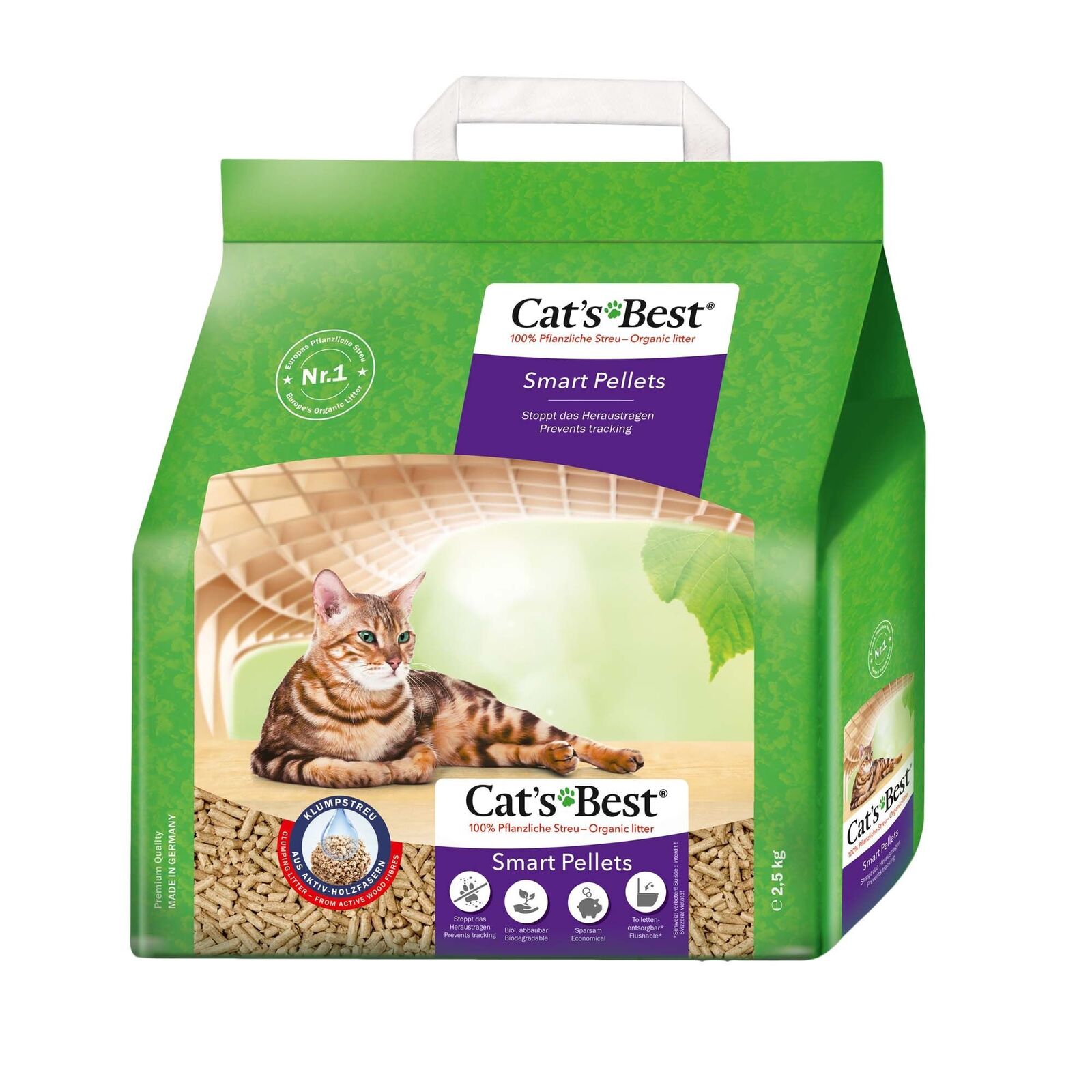 Cats Best Smart Pellets Odour Control Clumping Cat Litter - 3 Sizes