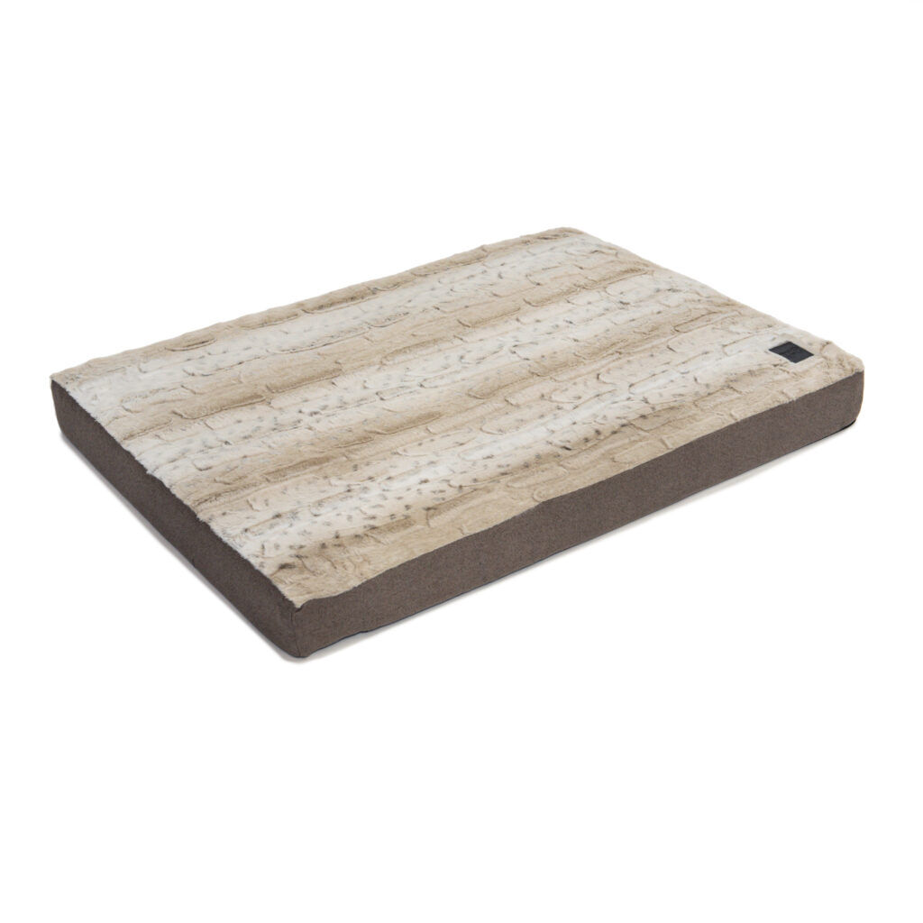 Superior Pet Ortho Dog Mat Bed Water-Resistant Light Brindle Faux Fur ...