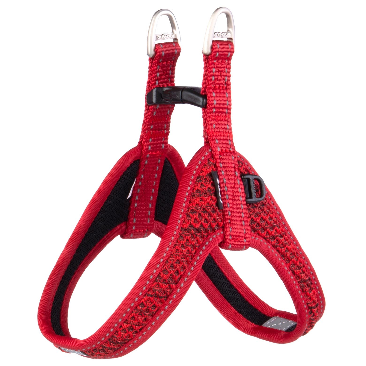 Rogz Fast-Fit Reflective Dog Safety Harness Red Small/Medium