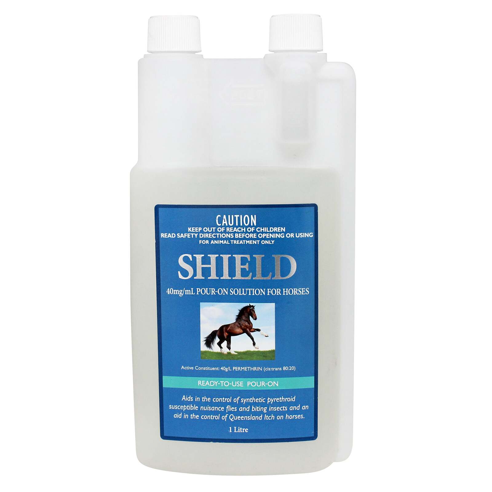 Pharmachem Shield Ready-to-Use Pour-On Fly Control Solution for Horses 1L